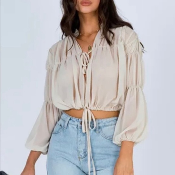 Lioness | Tops | Lioness Nwt Sheer Boho Top | Poshmark